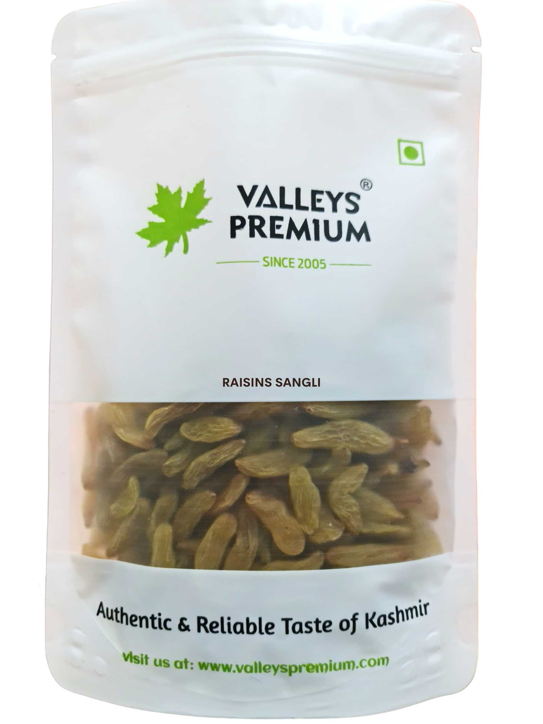 Valleys Premium Green Sangli Raisins 400 Grams
