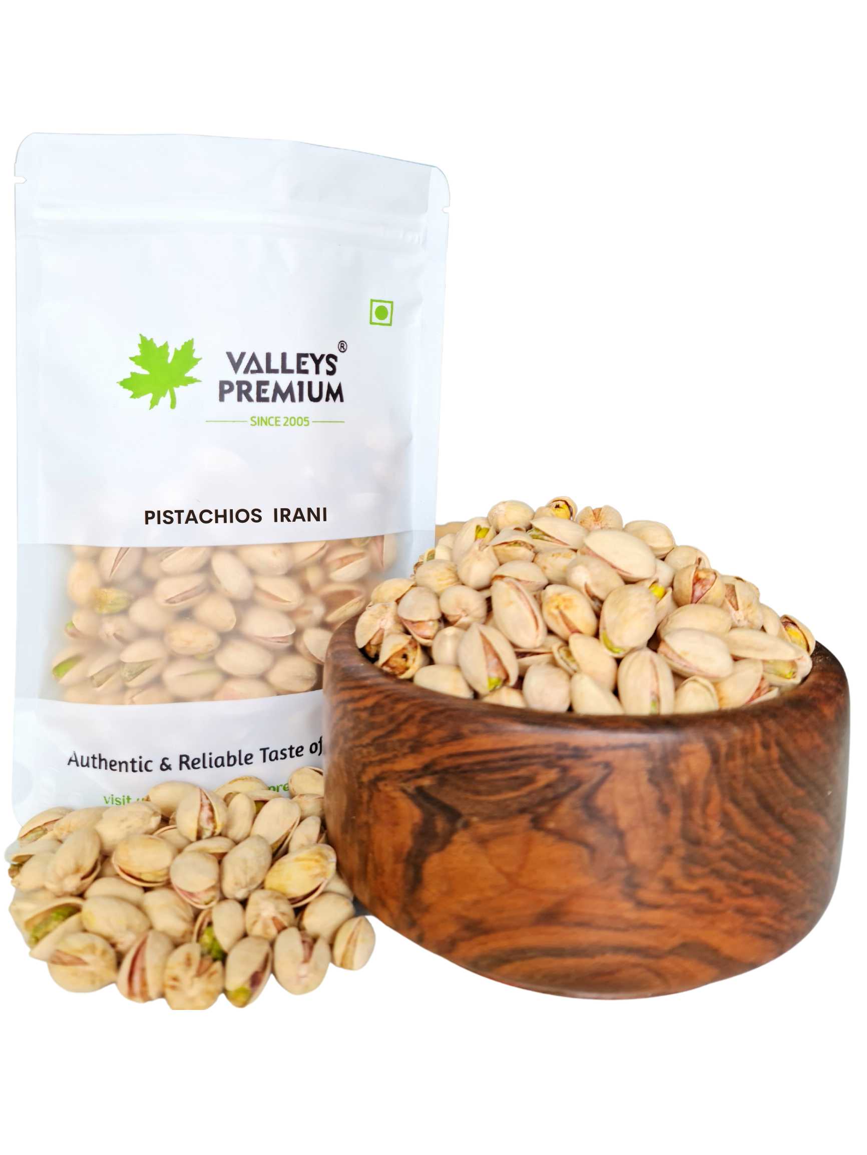 Valleys Premium Irani Pistachios Roasted And Salted 400 Grams
