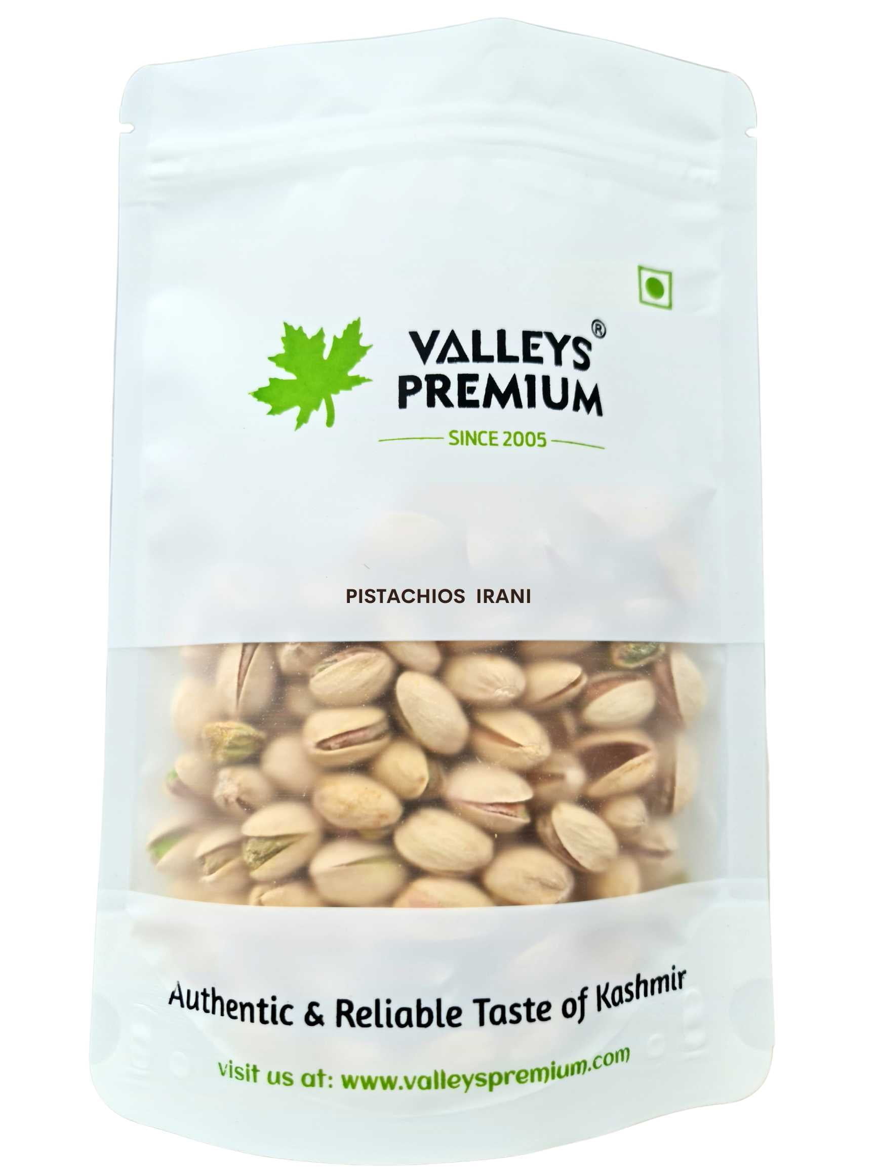 Valleys Premium Irani Pistachios Roasted And Salted 400 Grams